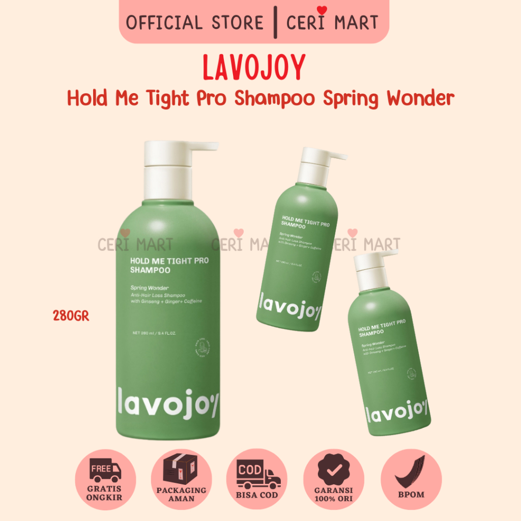 Jual LVJ lavojoy Hold Me Tight Pro Shampoo Spring Wonder Sampo Ginseng ...