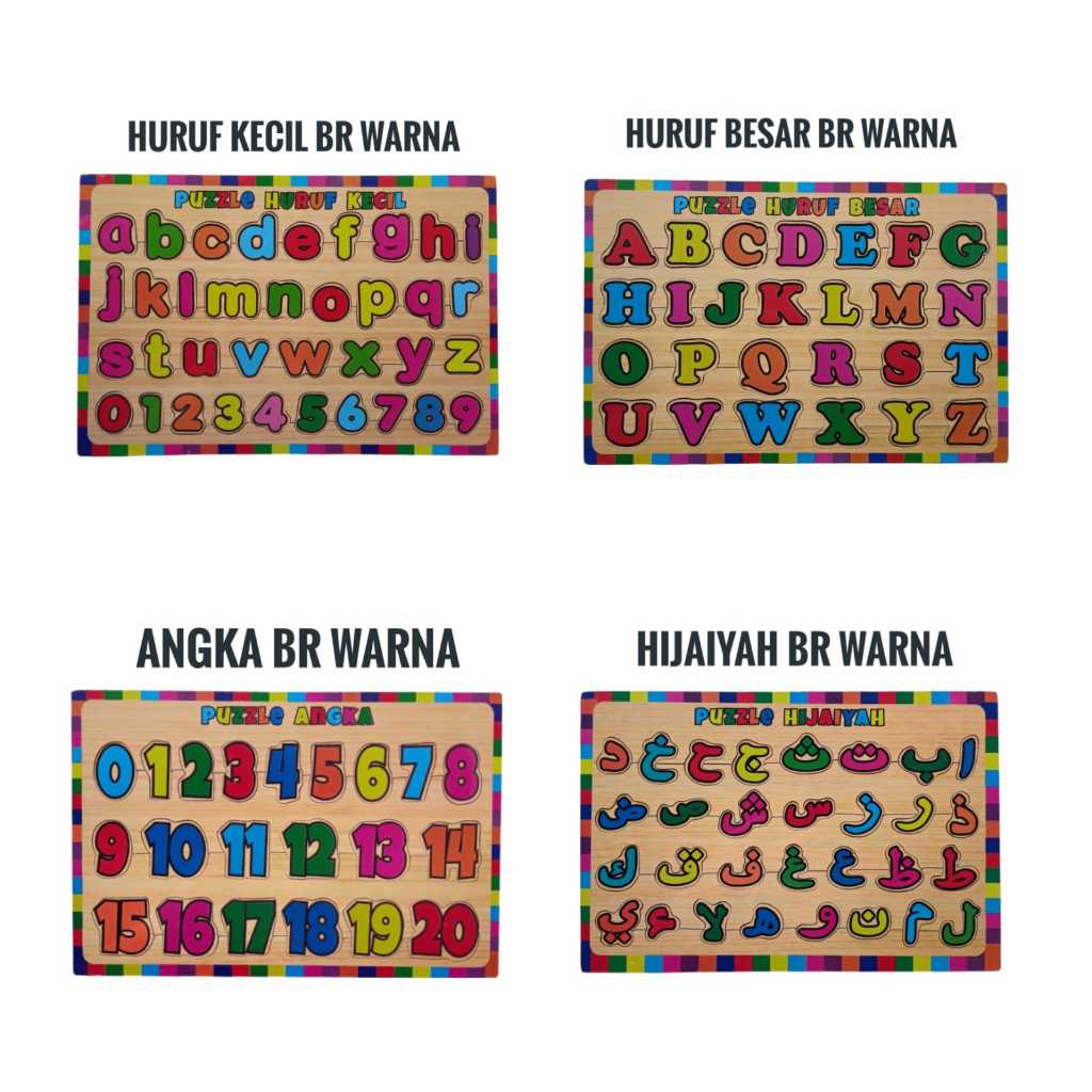 Jual BR Warna Huruf Abjad Besar, Huruf Abjad Kecil, Angka dan Hijaiyah ...