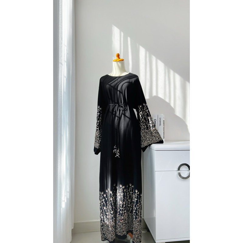 Jual Abaya Polos Bordir (Original Abaya Arab) | Shopee Indonesia