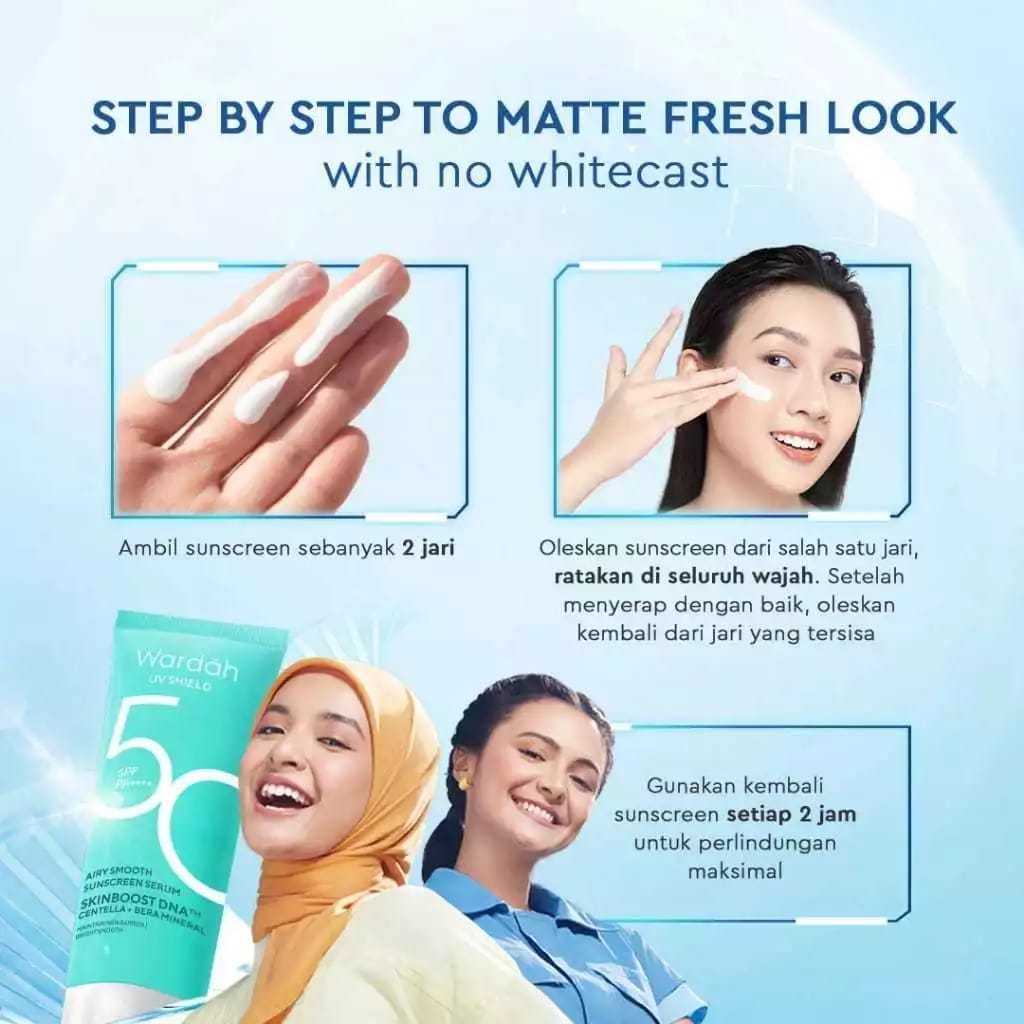 Jual Wardah UV Shield Airy Smooth Sunscreen Serum SPF 50 PA++++ 25ml ...