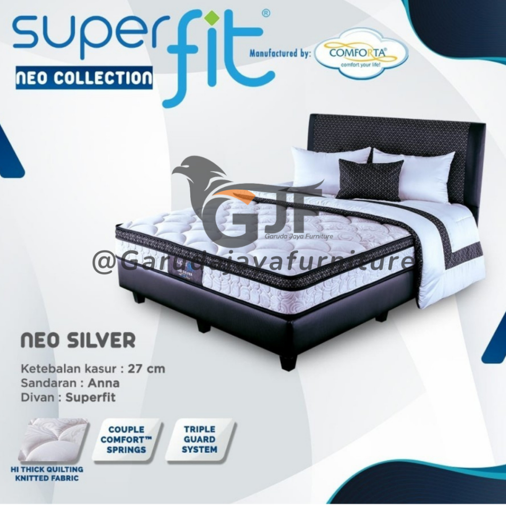 Jual COMFORTA SUPERFIT NEO SILVER / KASUR SPRING BED COMFORTA TIPE ...