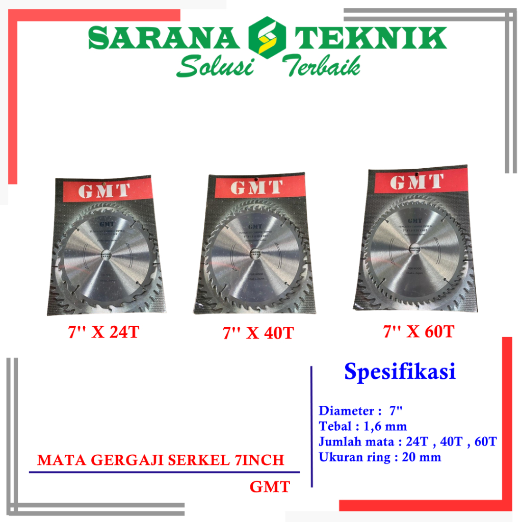 Jual MATA GERGAJI SERKEL KAYU 7 INCH 24T 40T 60T GMT , KYK | Shopee ...
