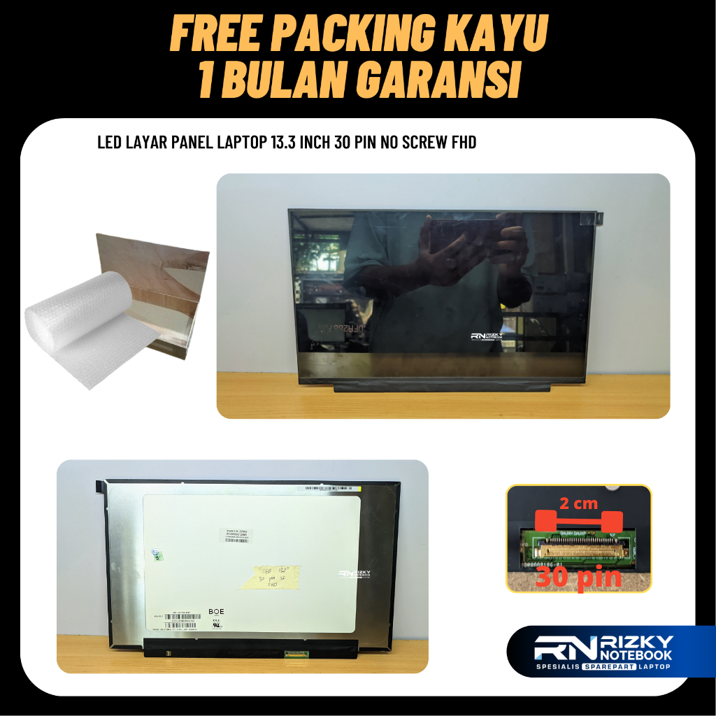Jual [GARANSI PANJANG]LAYAR LCD LED PANEL LAPTOP 13.3 INCH 30 PIN FHD ...