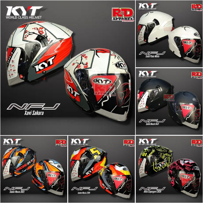 Jual HELM KYT NFJ SOLID MOTIF ORIGINAL | Shopee Indonesia