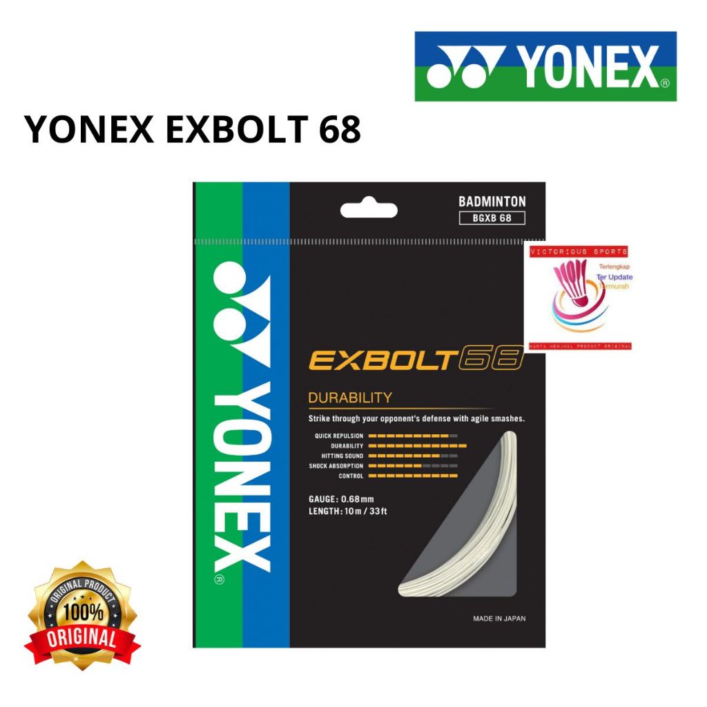 Jual SENAR STRING BADMINTON BULUTANGKIS YONEX EXBOLT 68 ORIGINAL ...