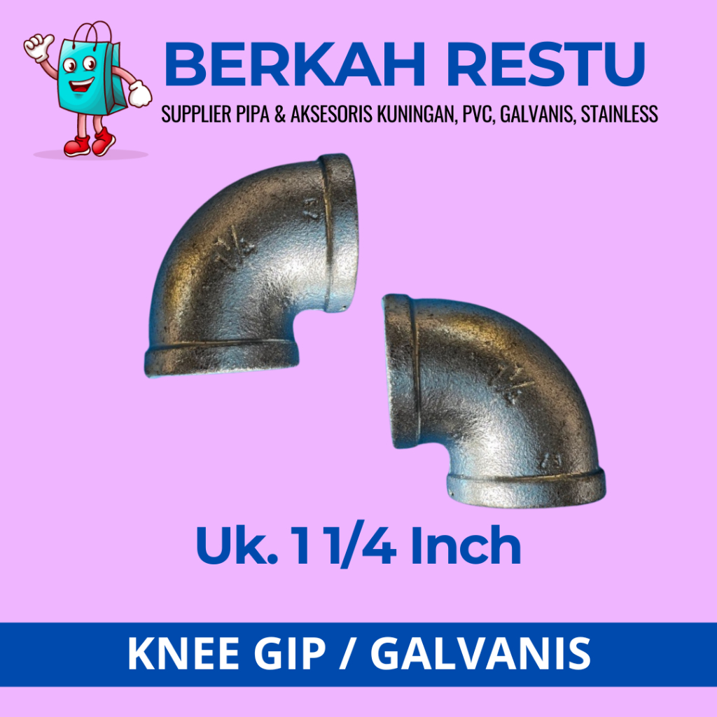 Jual KNEE/ L GALVANIS / ELBOW BESI GI 1 1/4 INCH | Shopee Indonesia