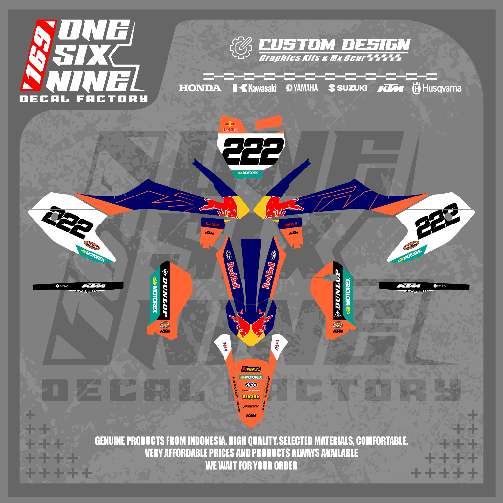 Jual Decal Ktm Sx 50 2016-2023 Redbull Edition - Free custom design ...