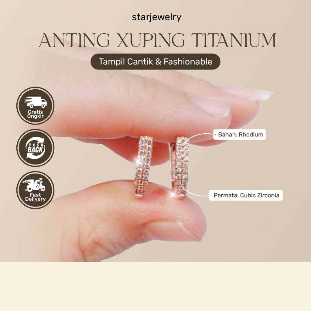 Jual Anting Titanium Xuping Perhiasan Wanita Mewah Elegant Terlaris By Star Jewelry | Shopee ...