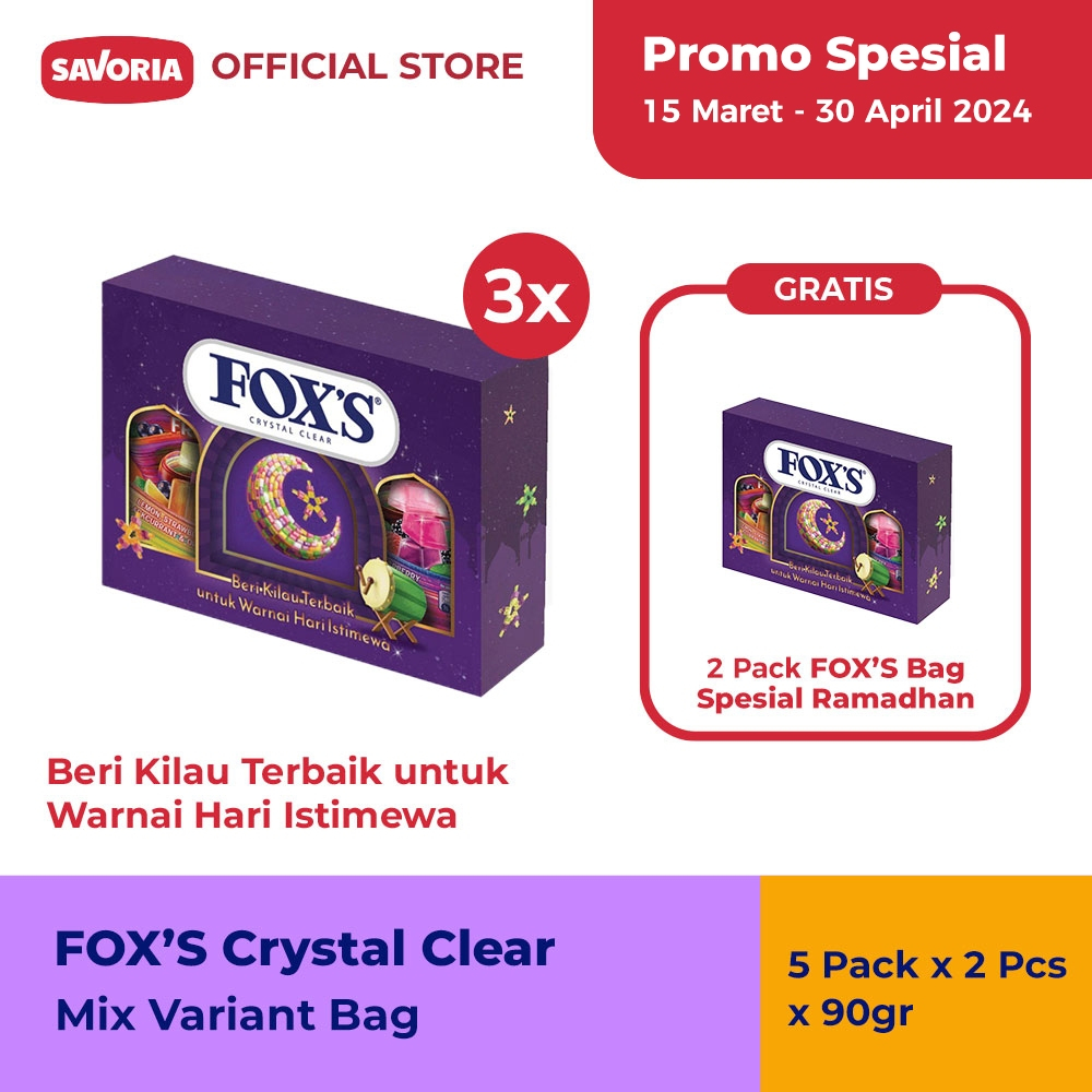 Jual [Special Ramadhan] FOX'S Bag Mix Variant 10 Pcs x 90g | Shopee Indonesia