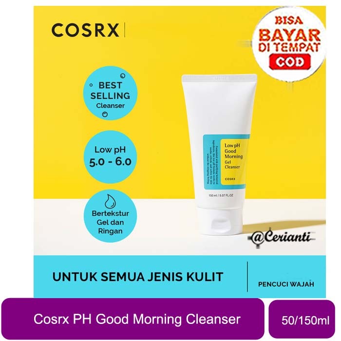 Jual COSRX Facial Wash150ml Cosrx Low pH Good Morning Gel Cleanser ...
