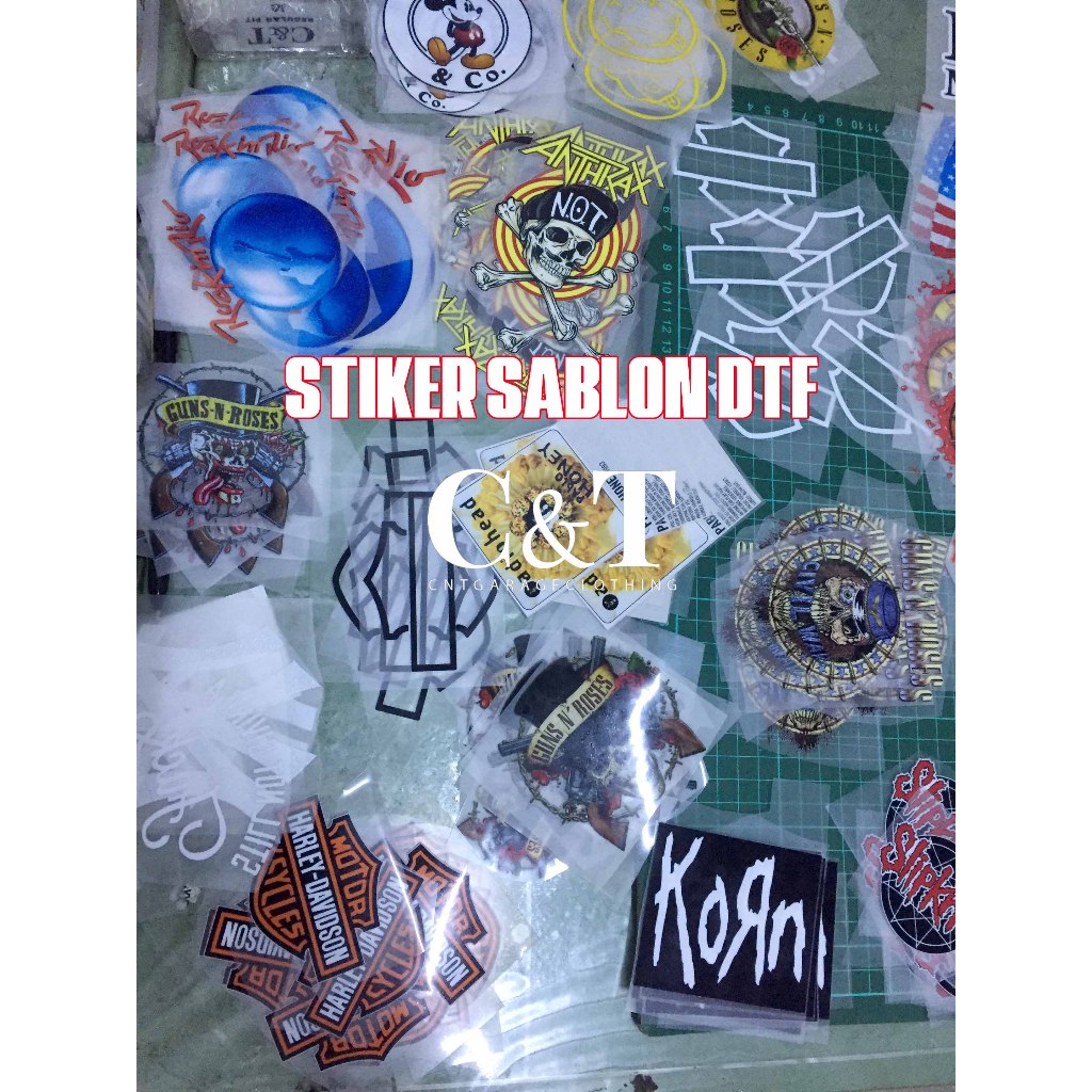 Jual Sablon Setrika DTF Stiker Kain Logo | GNR | NIRVANA | KORN ...