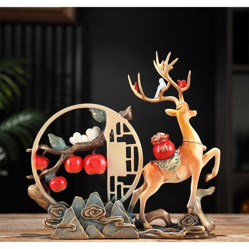 Jual Pajangan Luxury Lutuo Persimmon Ornament Deer Hoki Fengshui ...