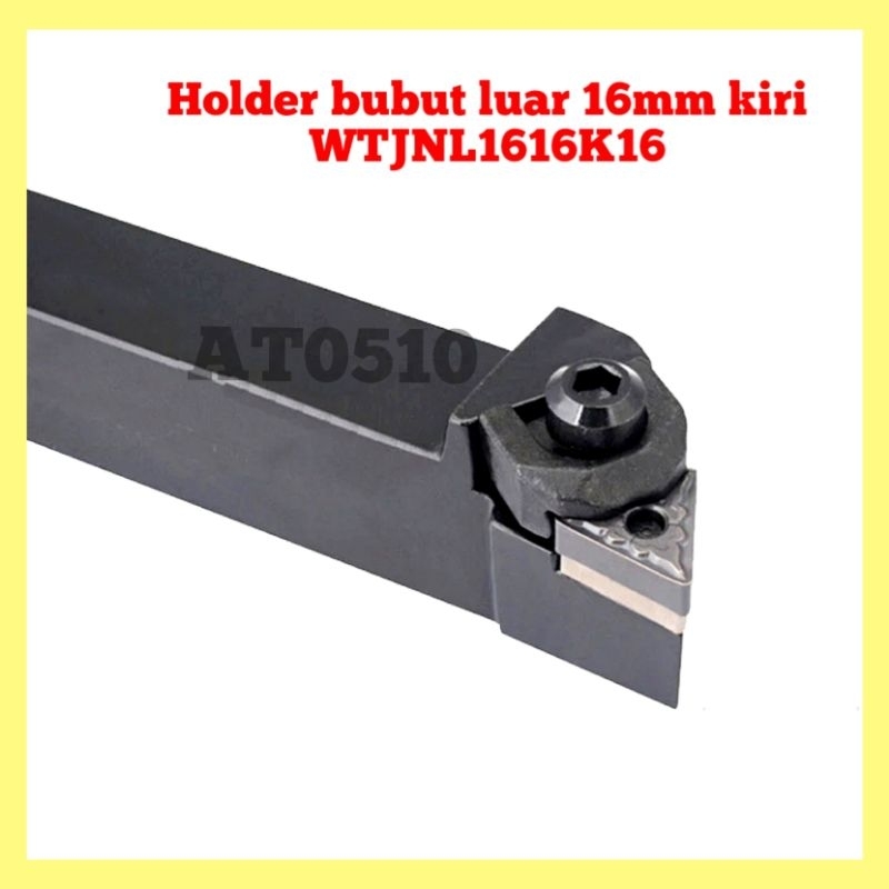 Jual Holder bubut luar kiri 16mm WTJNL 1616K16 cocok untuk insert TNMG16 pahat bubut tool bar ...