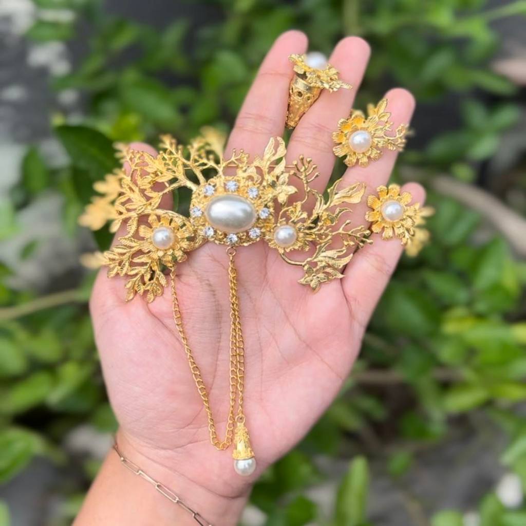 Jual Shandra Bali - Set Bros Ranting Daun Model Akar Mutiara model ...