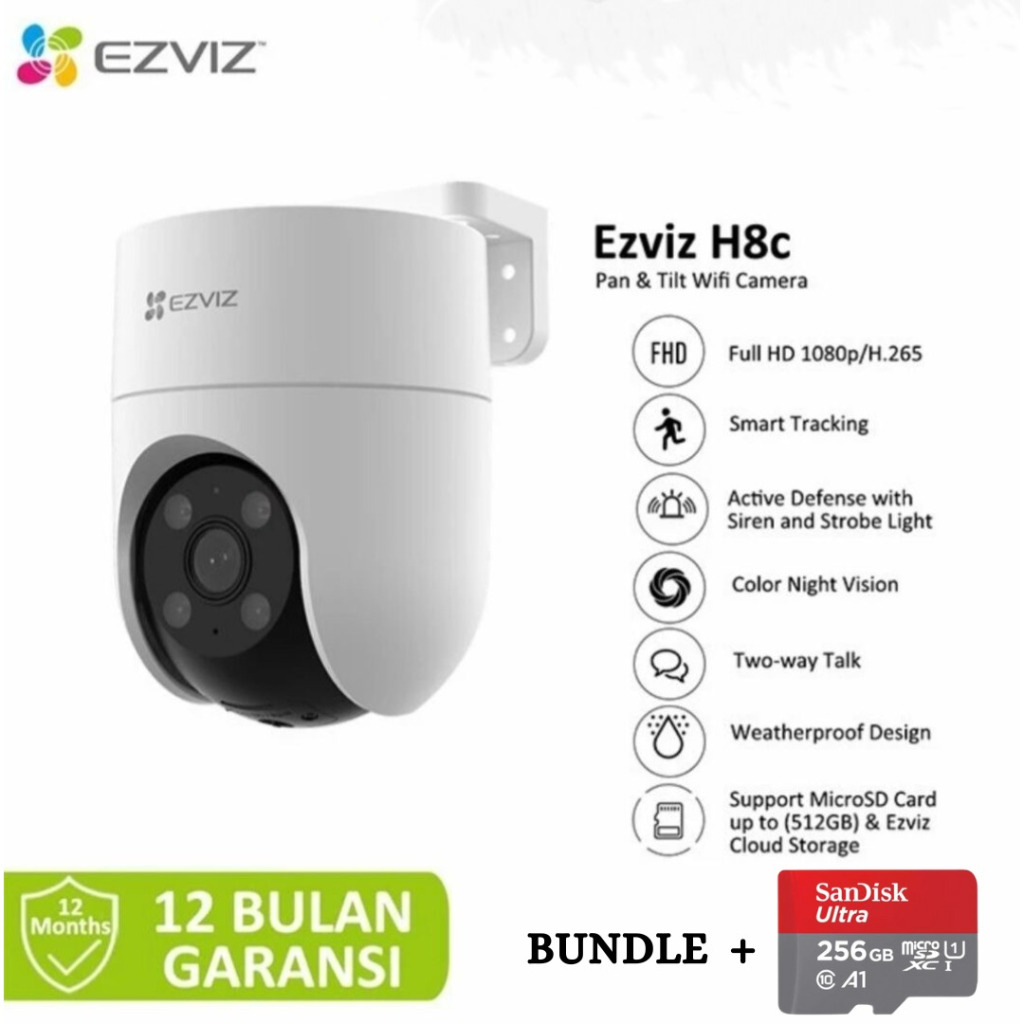 Jual Ip Camera CCTV Ezviz H8C 2MP Smart Home Outdoor | Shopee Indonesia