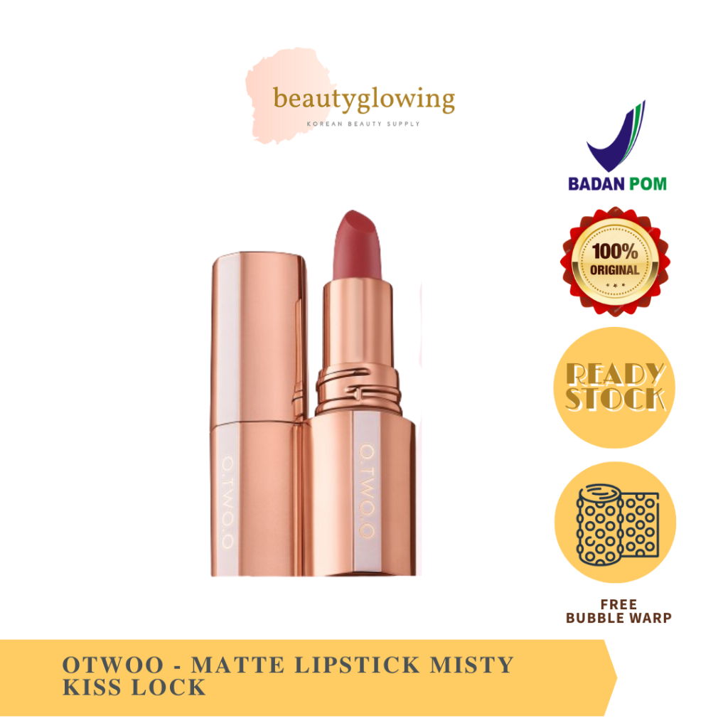 Jual OTWOO Matte Lipstick Misty Kiss Lock Color Silky 24H Long Lasting ...