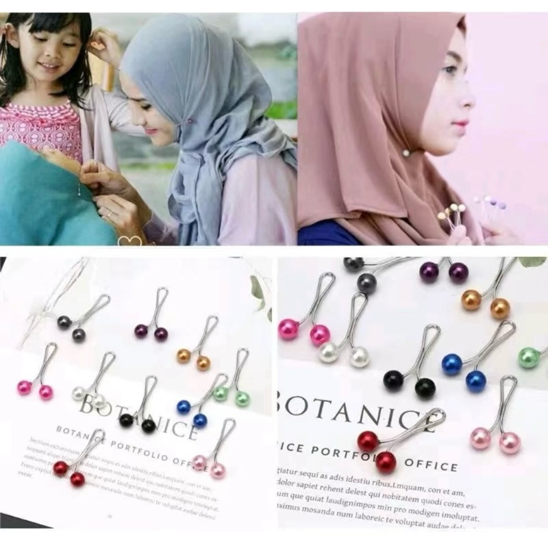 Jual 12bh Klip Turki Mutiara / Klip Hijab Turki / Clips Turki / Pin ...