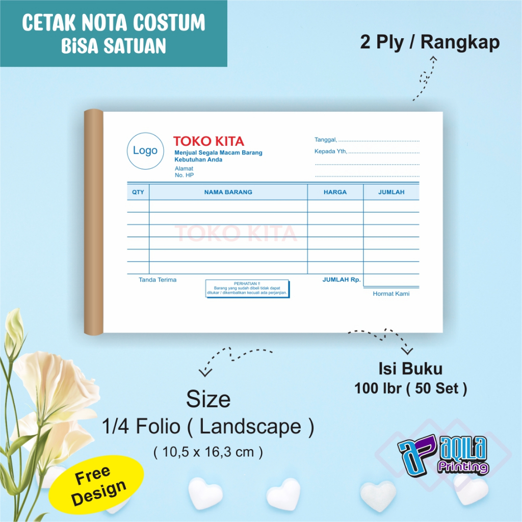 Jual CETAK NOTA BON FAKTUR SURAT JALAN SURAT PESANAN OBAT CUSTOM 2 ...