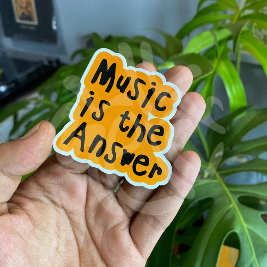 Jual stiker music is the answer / sticker / aesthetic sticker / sticker ...