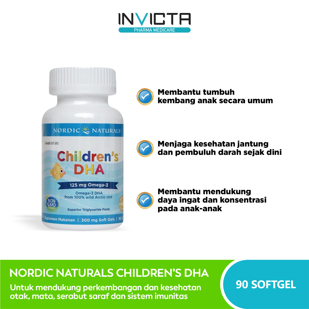 Jual Nordic Naturals Children's DHA - 90 Softgels | Shopee Indonesia