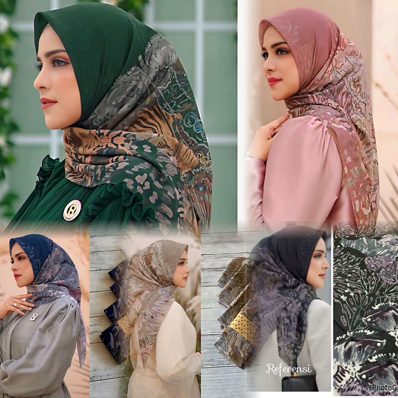 Jual BOSS.HIJAB/ hijab motif BUTTERFLY / hijab segi empat voal motif ...