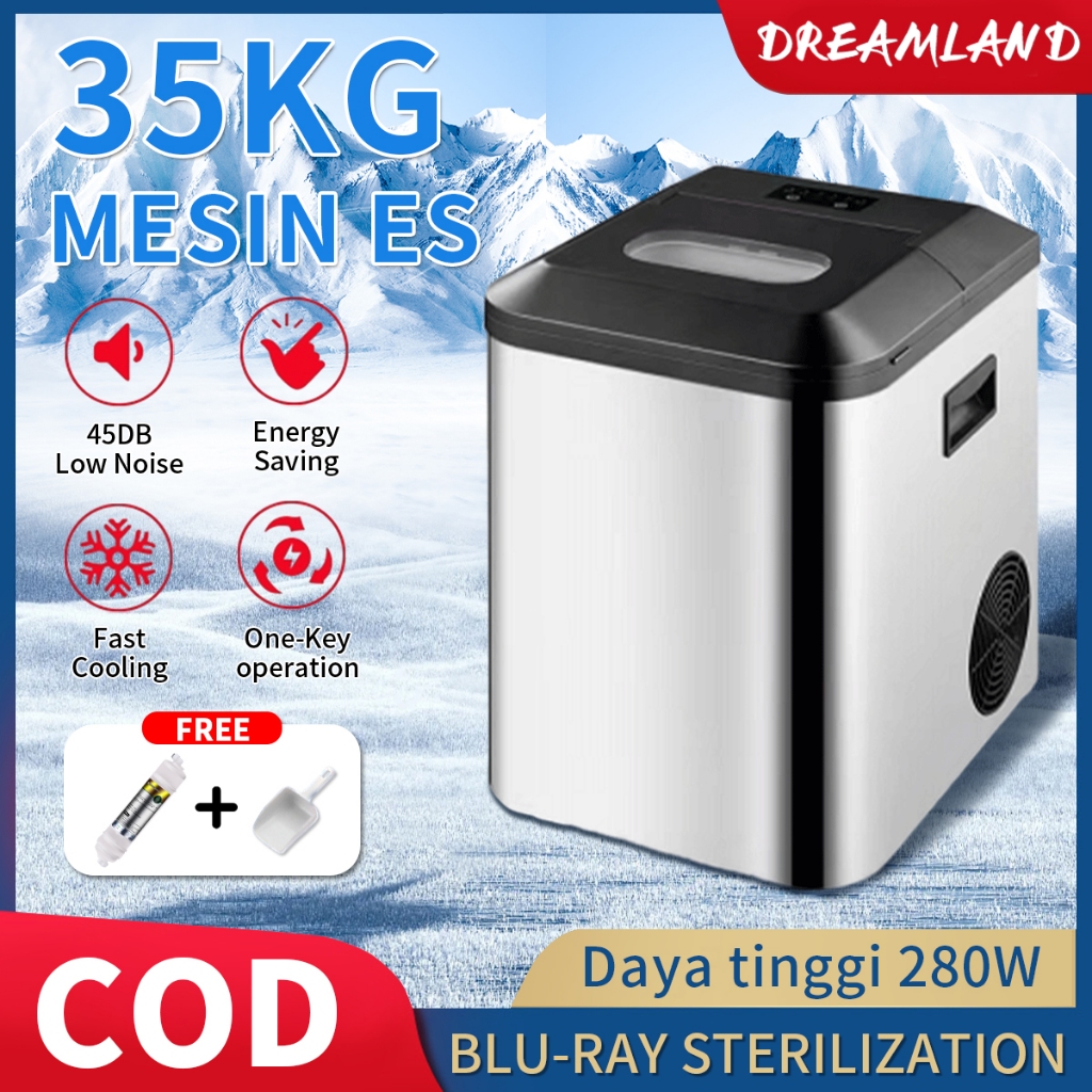 Jual Mesin Pembuat Es Batu 35KG/24 Hari Ukuran Es Besar | Shopee Indonesia
