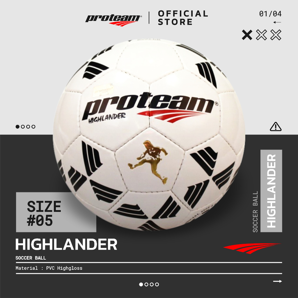Jual Bola Sepak Highlander Proteam Olahraga Soccer Handsticht Football ...