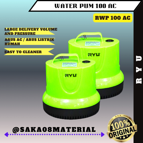 Jual POMPA AIR CELUP 100 WATT LISTRIK RUMAHAN WATER PUMP RWP-100AC RYU ...