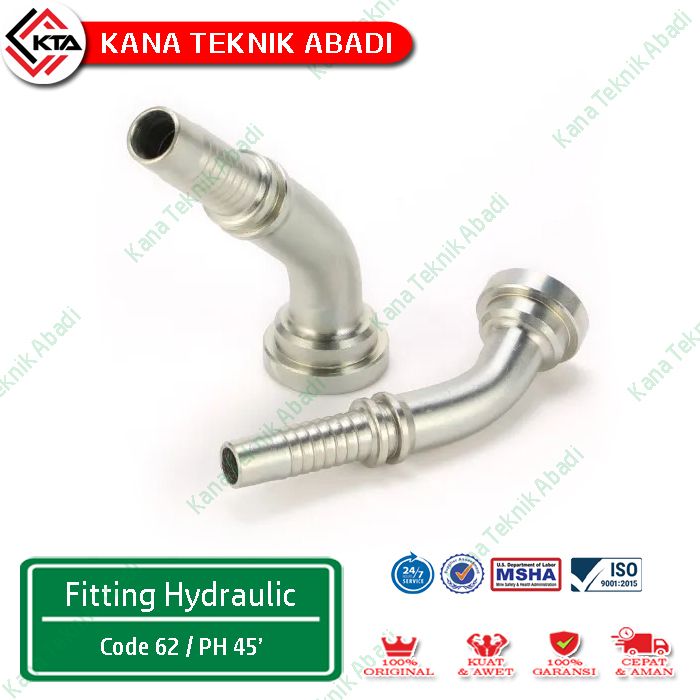 Jual Fitting Hydraulic PH 45° Flange Code 62 Flange 6000psi Hidrolik ...
