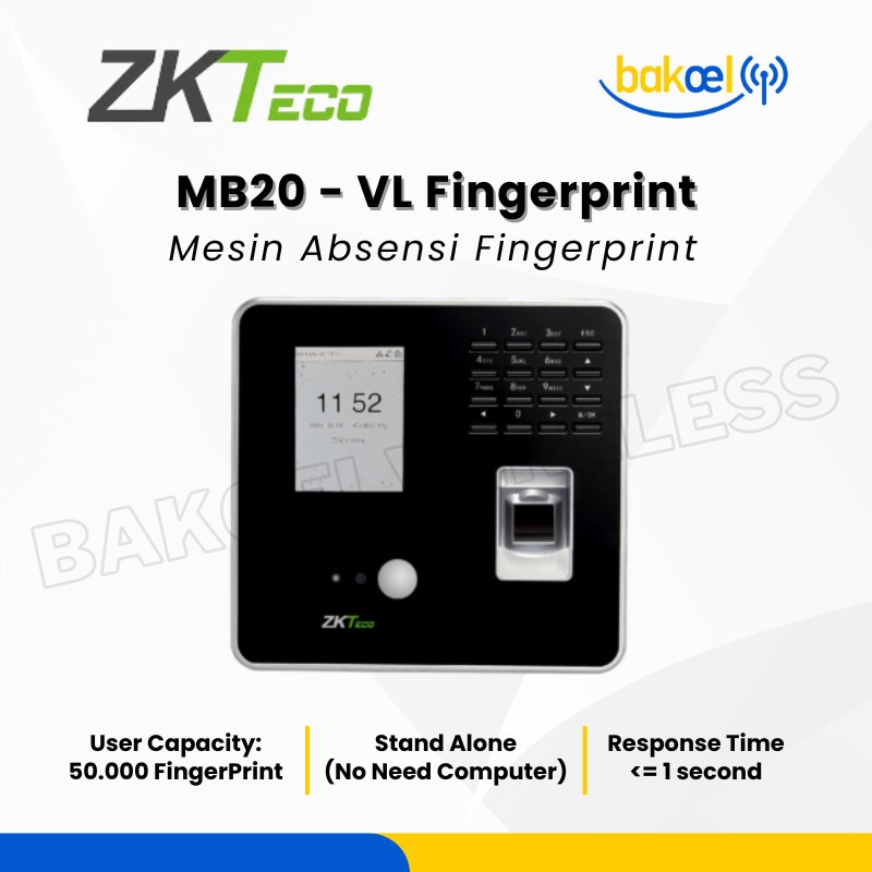 Jual ZKteco Mesin Absensi Fingerprint Access Door MB20-VL | Shopee Indonesia