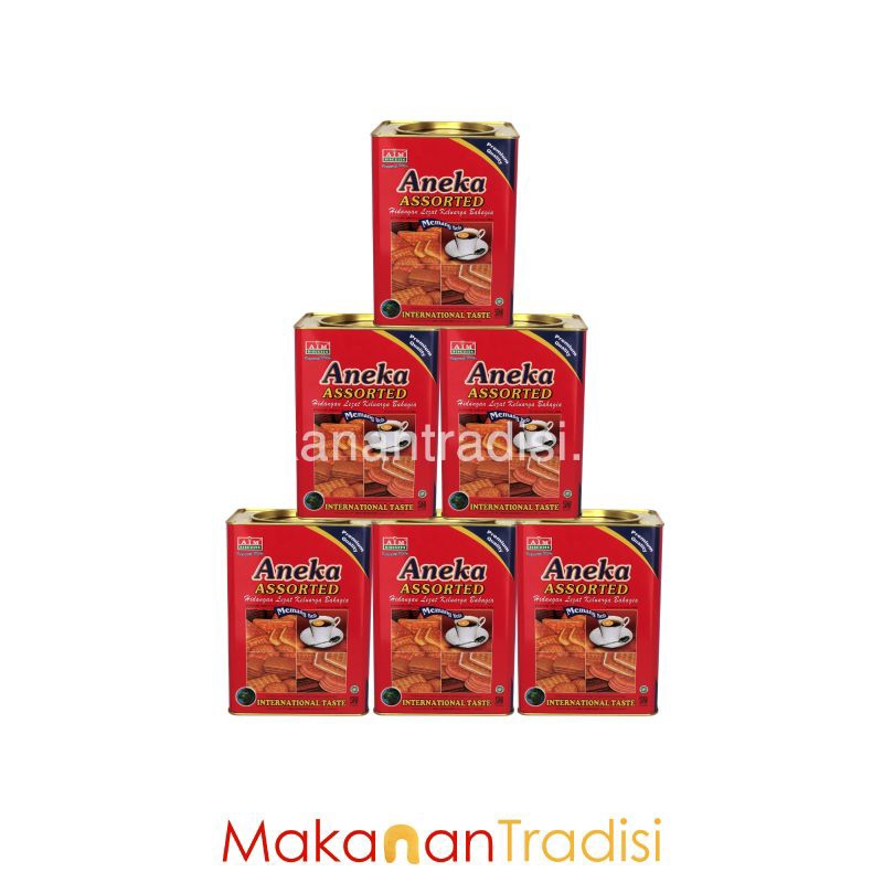 Jual 1 Dus Biskuit Kaleng Aneka AIM Assorted Segi 1000 gram/ Paket ...