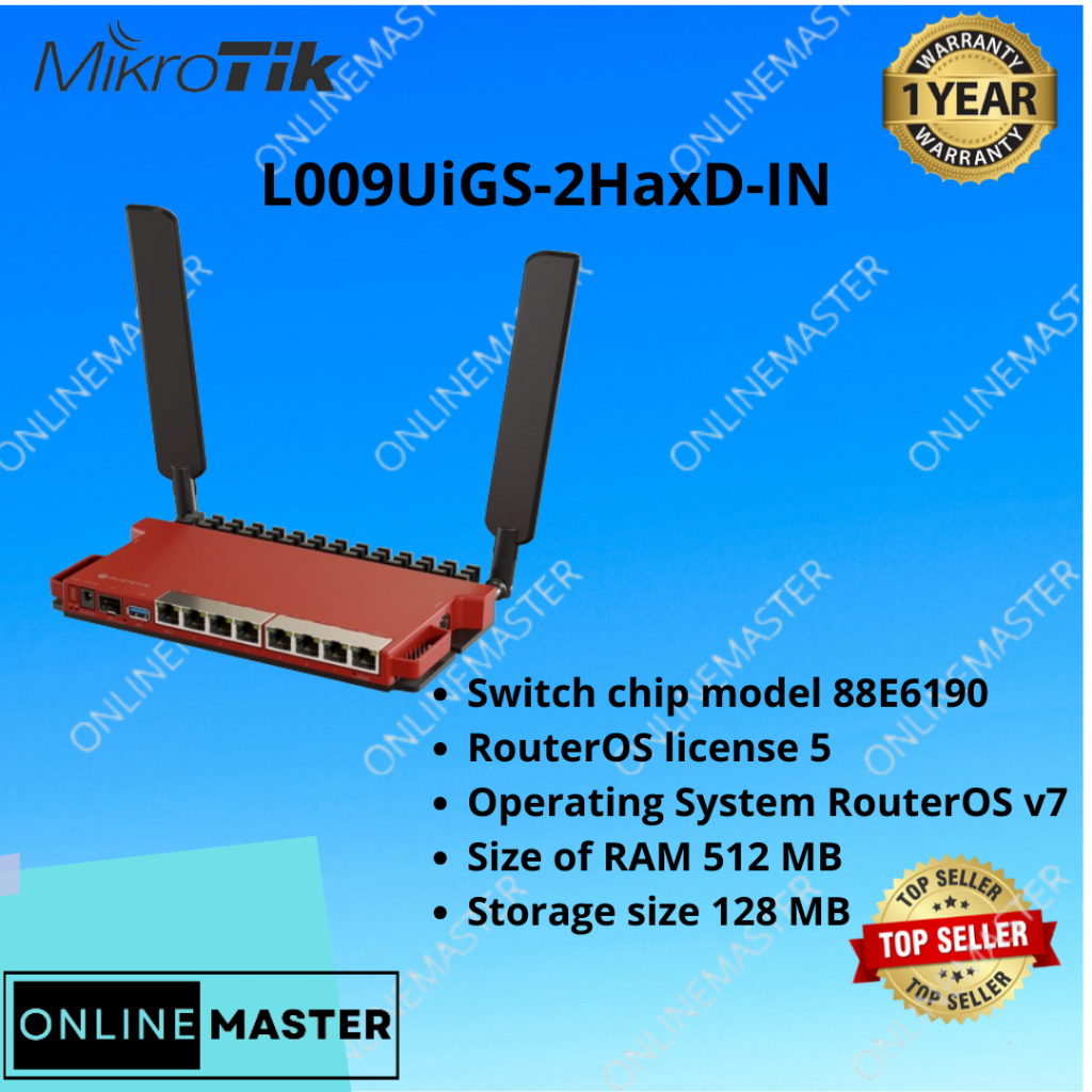 Jual Mikrotik L009UiGS-2HaxD-IN powerful dual-core ARM CPU router ...