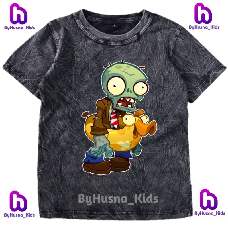 Jual PLANT VS ZOMBIE BAJU ANAK KAOS WASHED ANAK PLANTS VS ZOMBIES ...