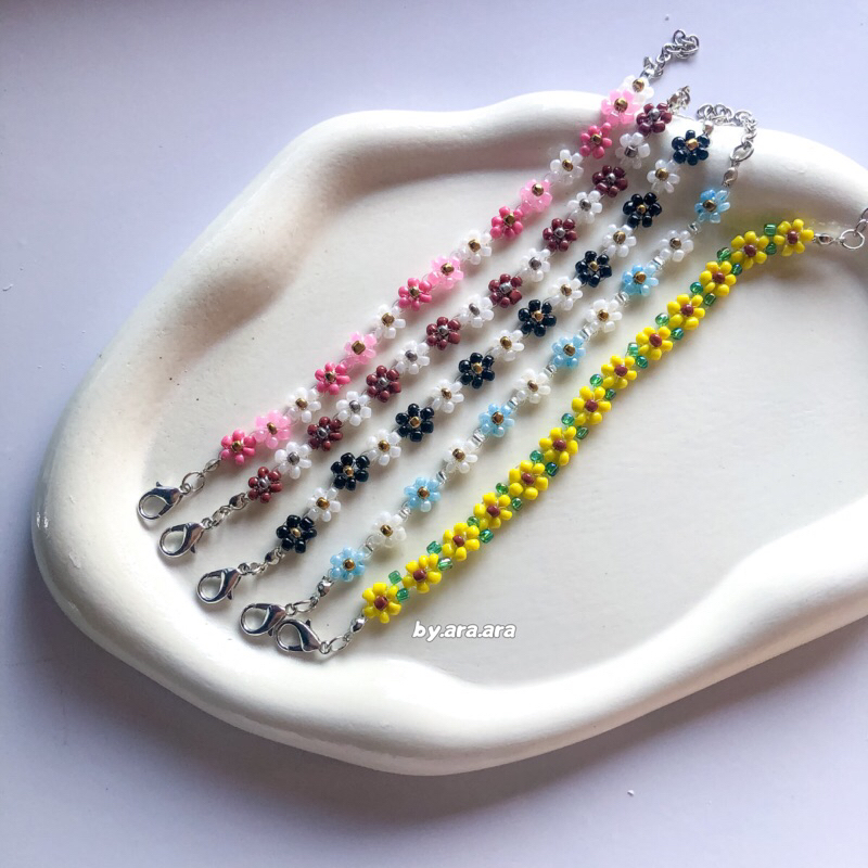 Jual Sunflower Beads Bracelet | Gelang Manik Rantai Bunga Cantik ...