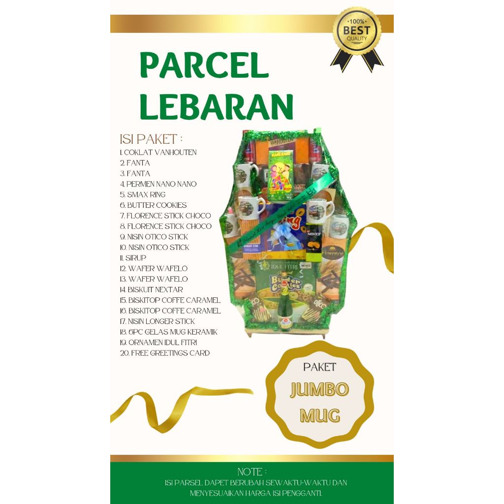 Jual PARCEL LEBARAN ELITE GELAS PLUS TATAKAN MEWAH PARSEL/ HADIAH HARI ...