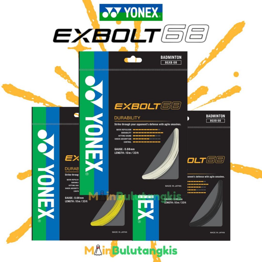 Jual Senar Raket Badminton Yonex Exbolt 68 SP Original | Shopee Indonesia
