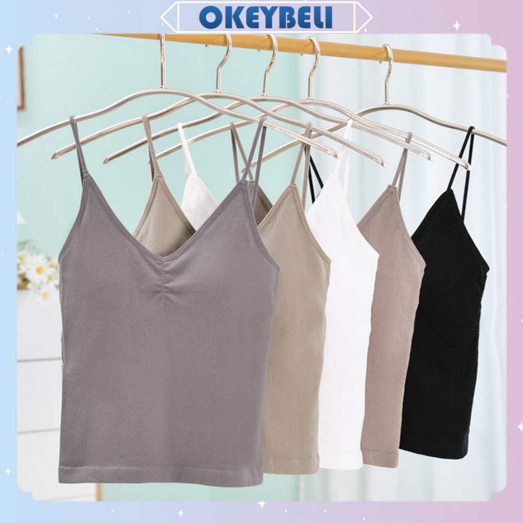 Jual •OKEY BELI•BR628 Bra Tanktop Wanita Model Serut Tengtop With Cup ...