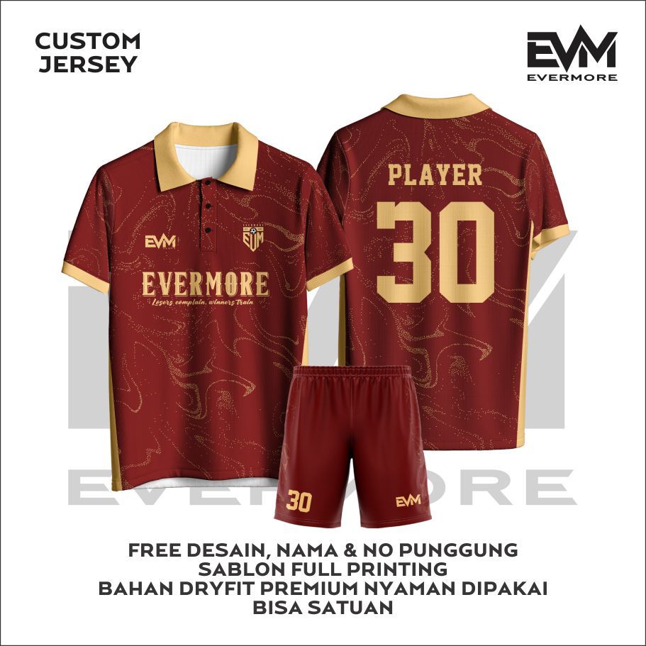 Jual Jersey GOLDEN ROSE Layer Merah Kuning Sepak Bola dan Futsal Bisa ...