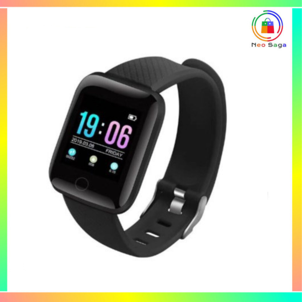 Jual Smartwatch 116 Plus Smartband 116 Smart watch Heart Rate | Shopee Indonesia