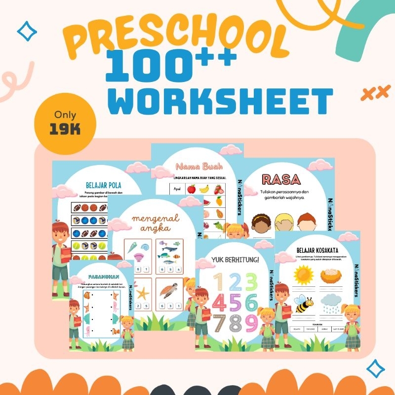 Jual 100++ Worksheet Anak Pra TK Printable Toddler Activity Book [PDF ...