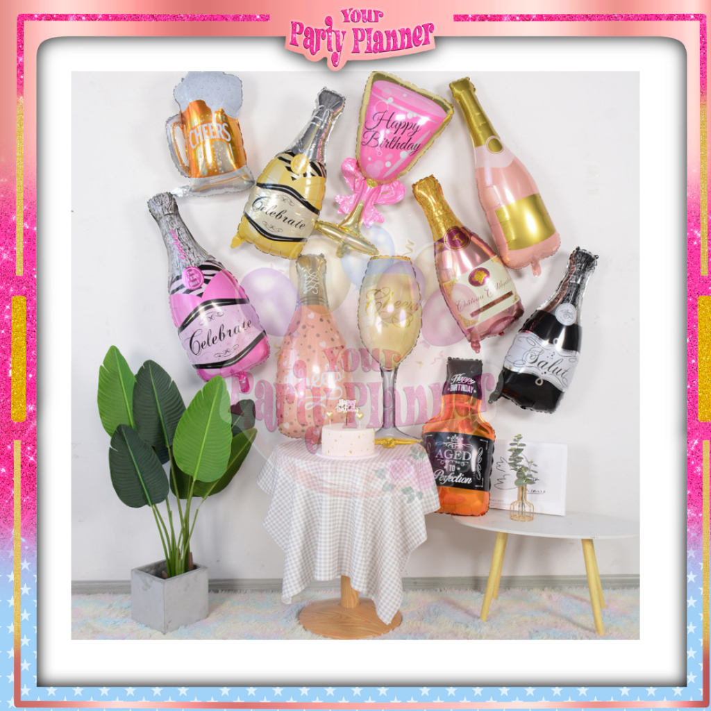 Jual Balon Foil Botol Wine BESAR JUMBO Whiskey Beer Champagne Dekorasi ...