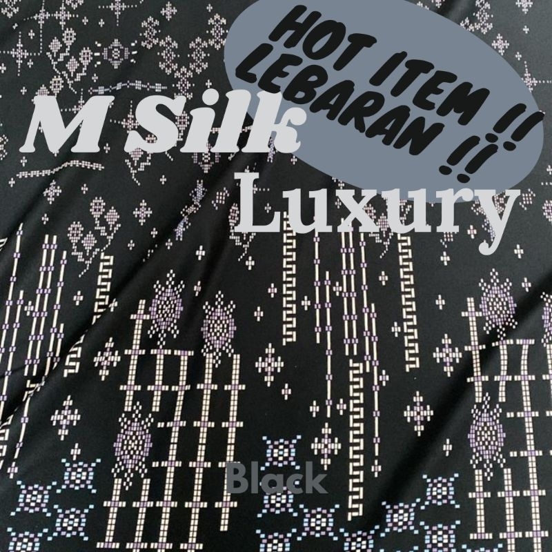 Jual MAX SILK LUXURY MOTIF LEBARAN BLACK !!! HOT ITEM LEBARAN ...