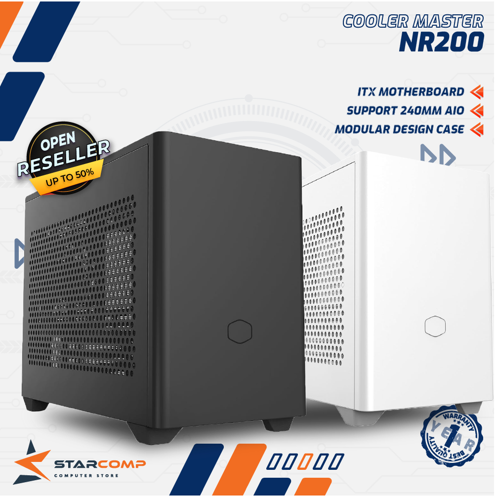 Jual Cooler Master MasterBox NR200 Black / White Mini-ITX Casing NR 200 ...