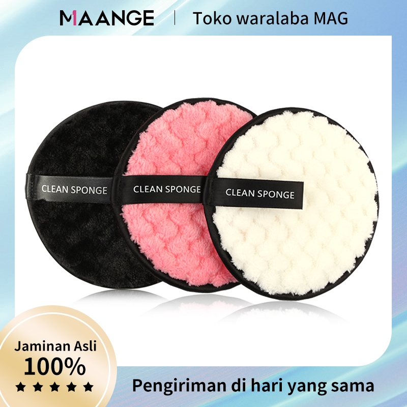 Jual MAANGE 3Pcs/Set Remover Make Up Sponge Face Cleansing Powder Puff ...