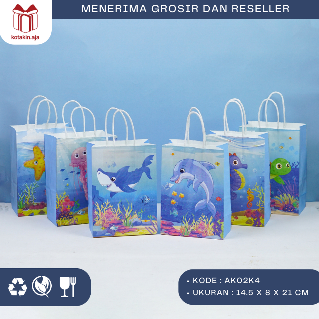 Jual Paper Bag Kraft / Paper bag Ultah / Paper Bag Kartun / Tas Kado ...