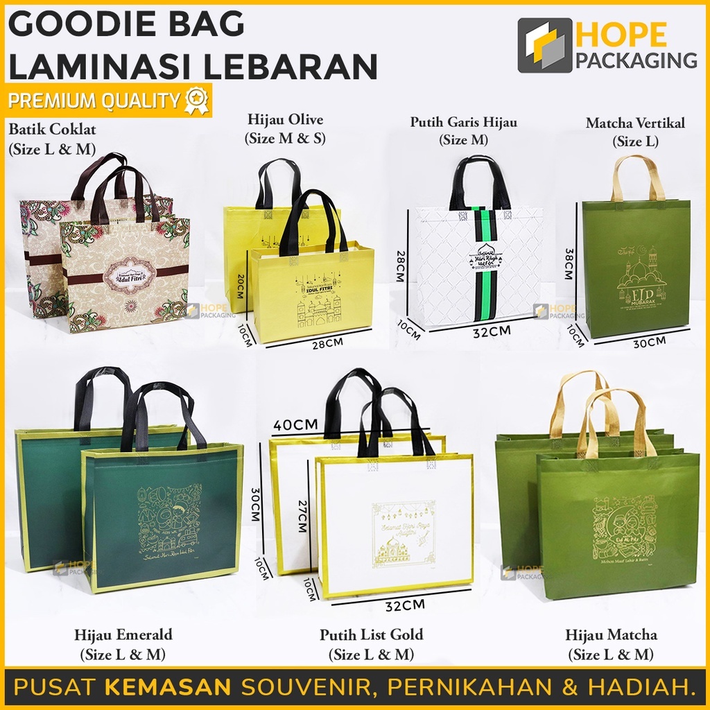 Jual Goodie Bag Laminasi Lebaran Size : L/ Tas Shopping Bag Premium ...