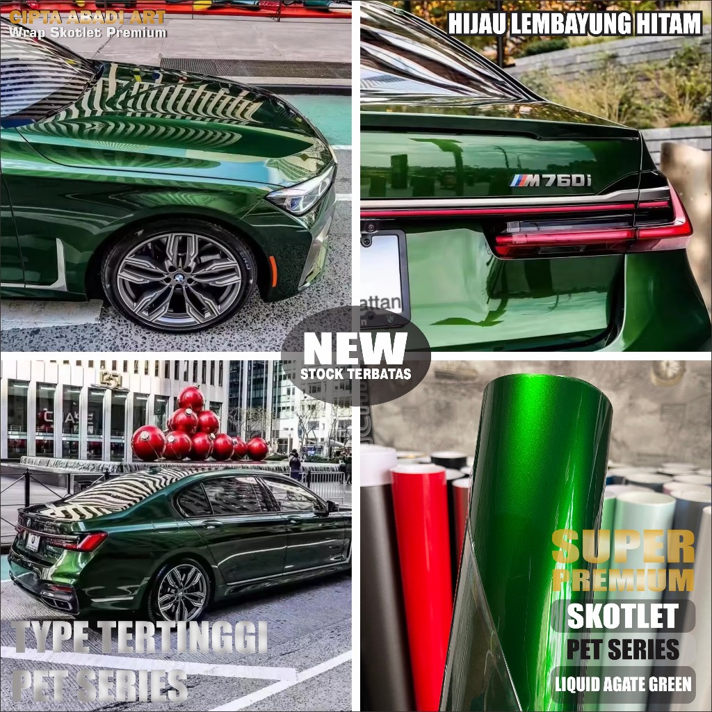 Jual STIKER SKOTLET MOTOR LIQUID AGATE GREEN SERI PET SUPER PREMIUM ...