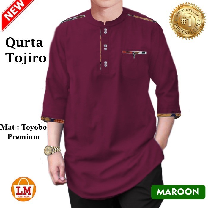 Jual LPM 28051 28057 Baju Koko Pria QURTA TOJIRO MADINAH Jumbo M L XL ...