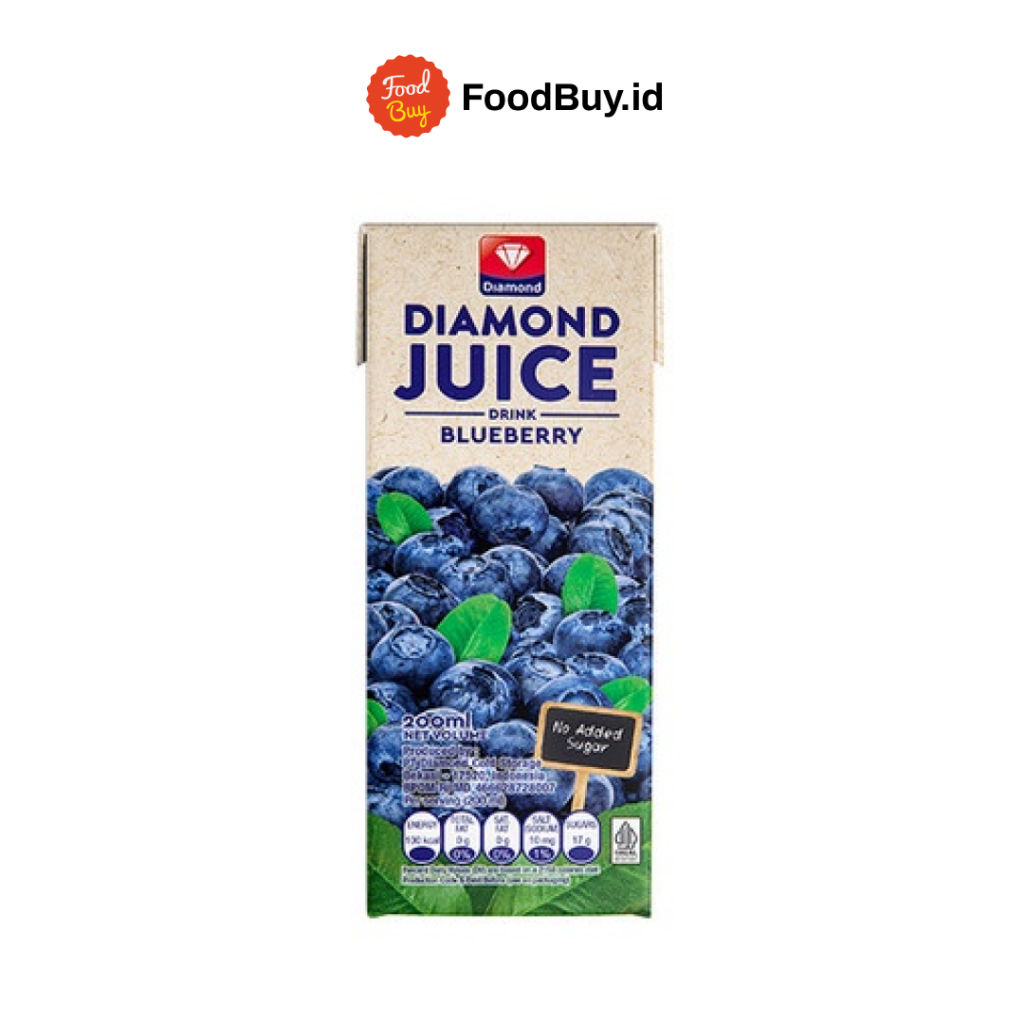 Jual Diamond Juice Drink Minuman Sari Buah Bluberry Tanpa Gula 200 ml ...
