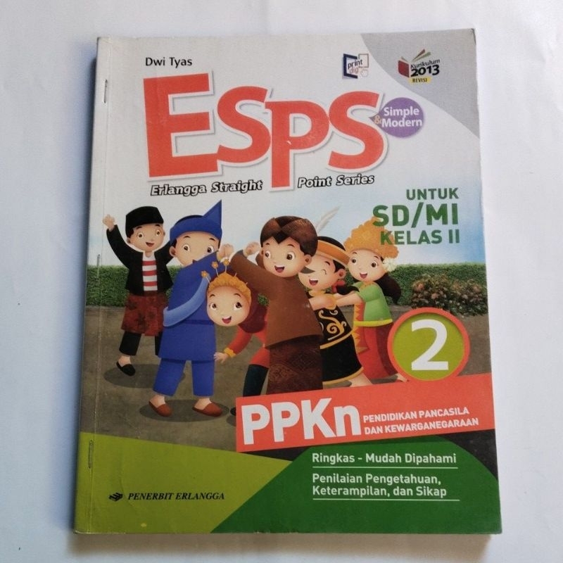 Jual BUKU ORI ESPS PPKN KELAS 2 SD PENERBIT ERLANGGA | Shopee Indonesia
